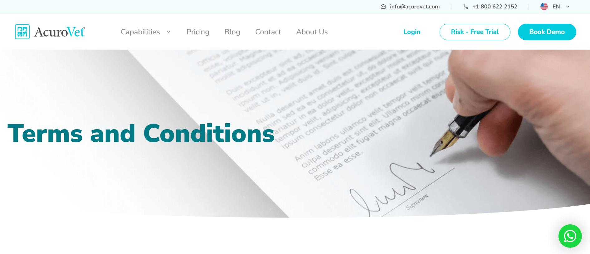 Terms and Conditions | AcuroVet®